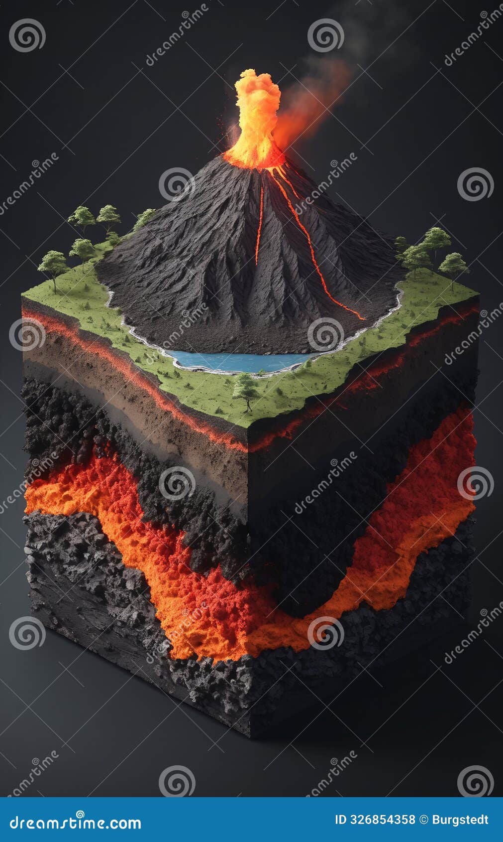 Cross-section of a Piece of the Earth S Crust, Different Composition ...