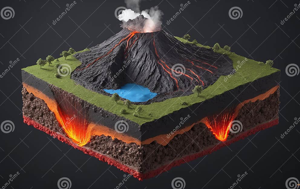 Cross-section of a Piece of the Earth S Crust, Different Composition ...