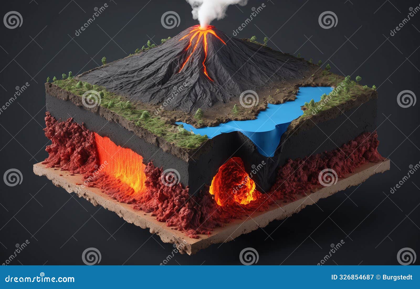 Cross-section of a Piece of the Earth S Crust, Different Composition ...
