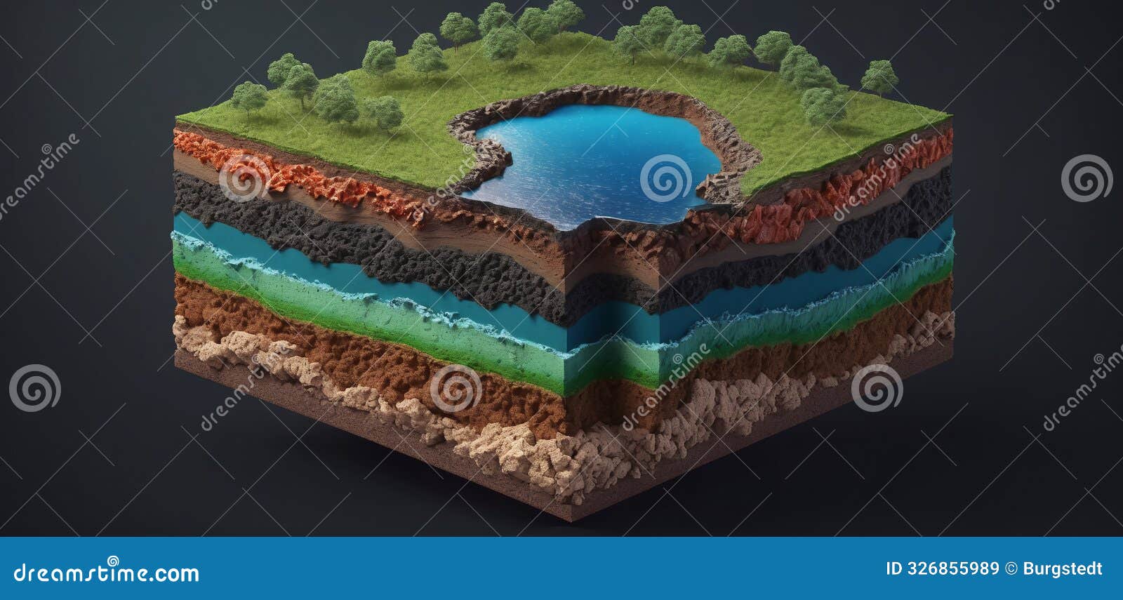 Cross-section of a Piece of the Earth S Crust, Different Composition ...