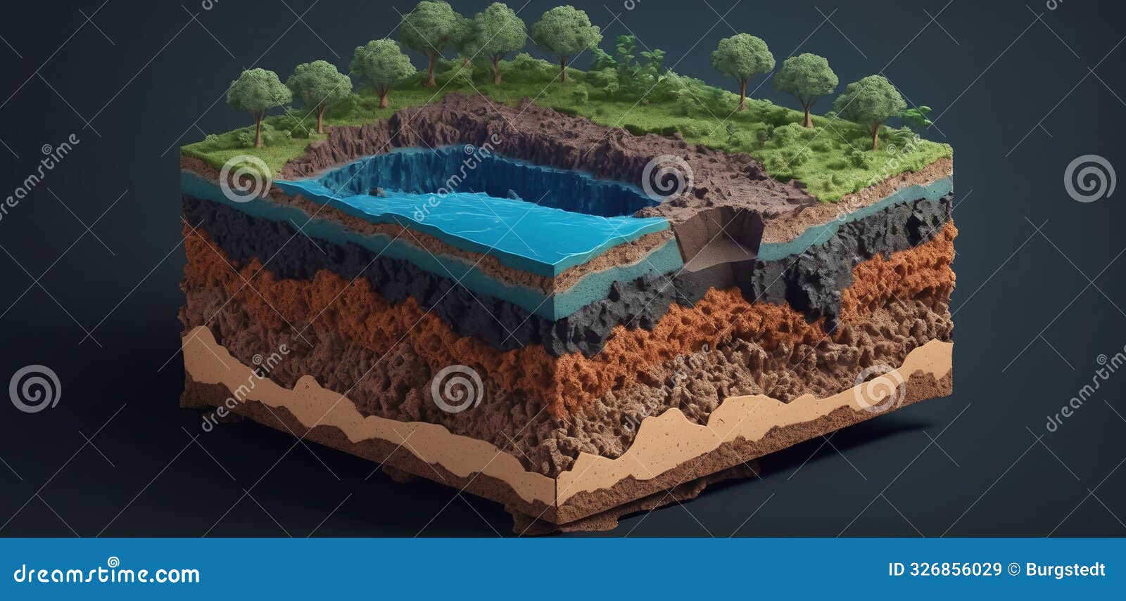 Cross-section of a Piece of the Earth S Crust, Different Composition ...
