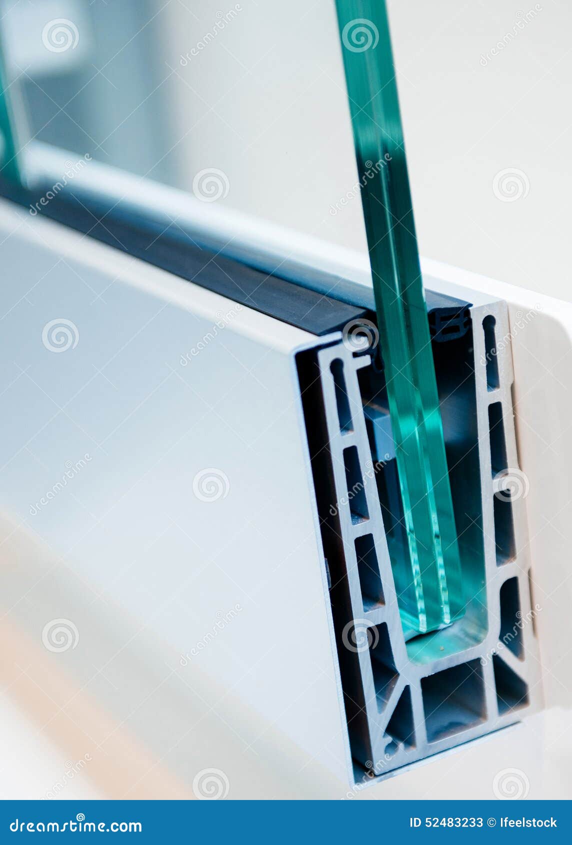 Cross Section of a PVC Window Stock Image - Image of building, floating ...