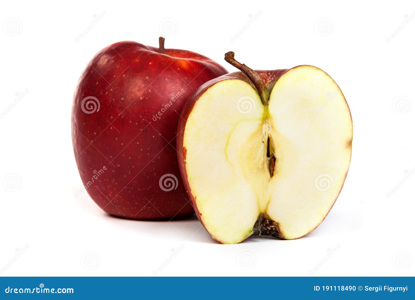 Cross Section of Red Apple, Showing Pips, and Core Stock Photo - Image ...