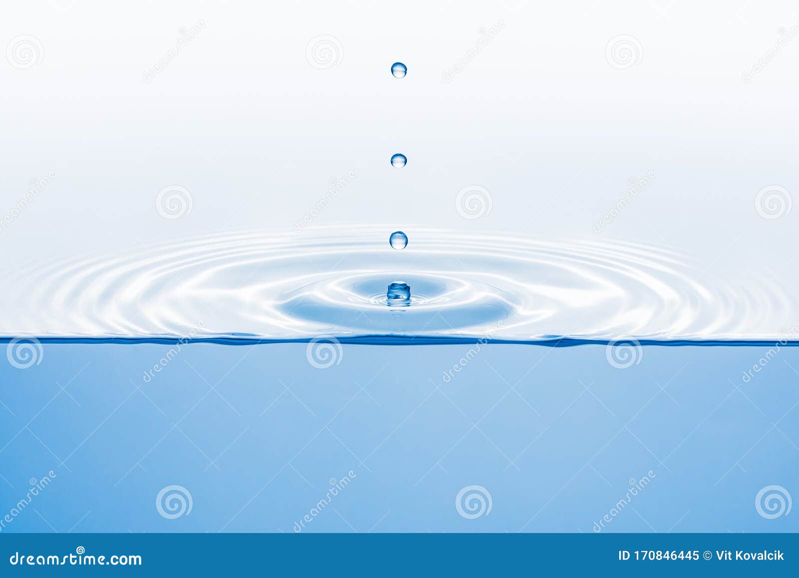 Cross Section of Ripple Created by Several Drops Stock Image - Image of ...