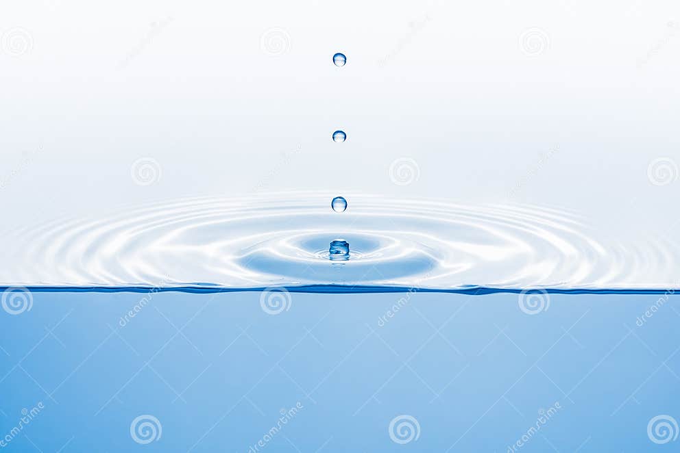 Cross Section of Ripple Created by Several Drops Stock Image - Image of ...
