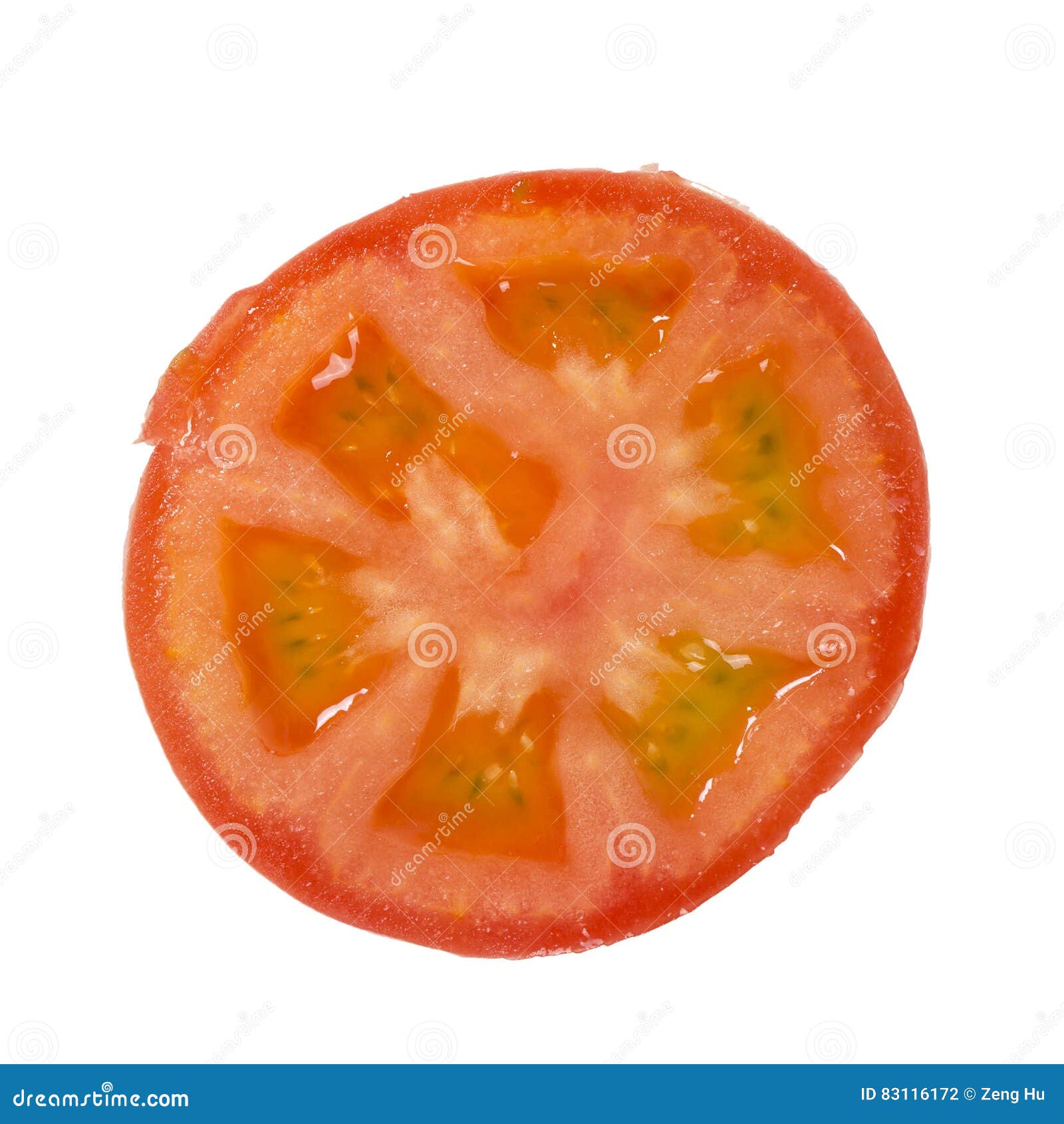 Cross Section Slice of Ripe Tomato Stock Photo - Image of horizontal ...