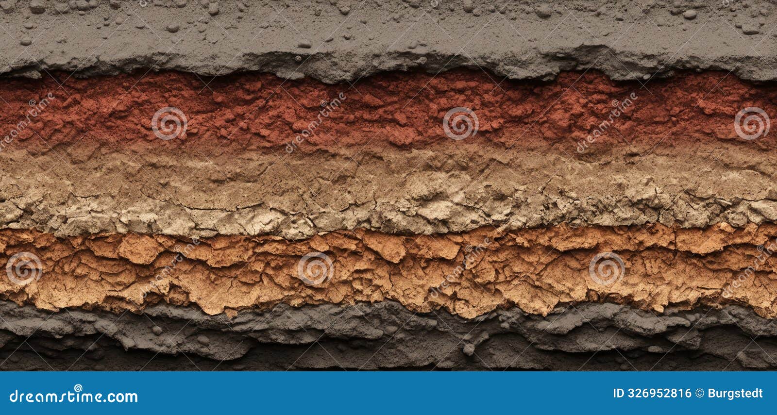 Cross-section through a Soil Layer with Different Colored Sediment ...