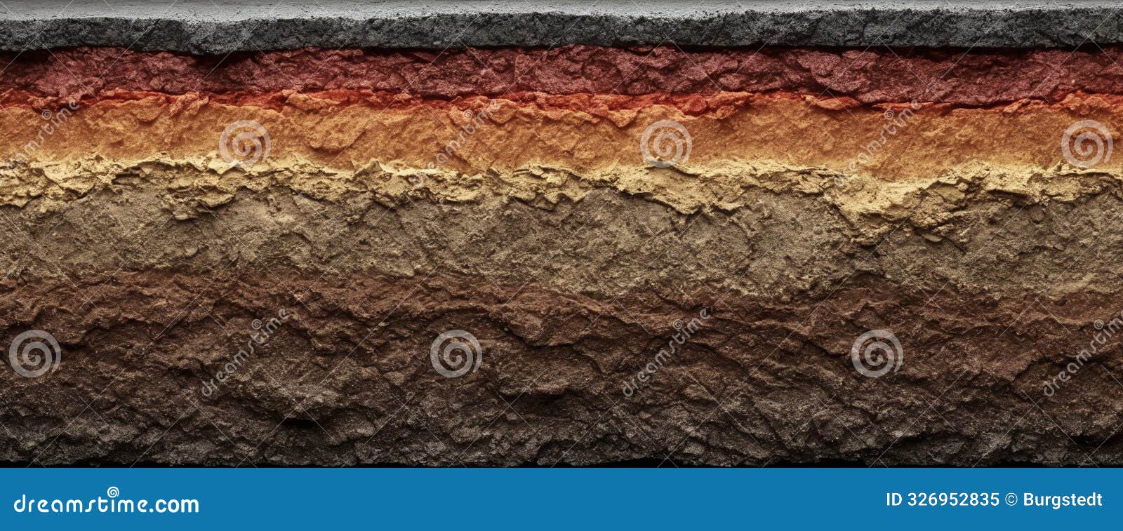 Cross-section through a Soil Layer with Different Colored Sediment ...