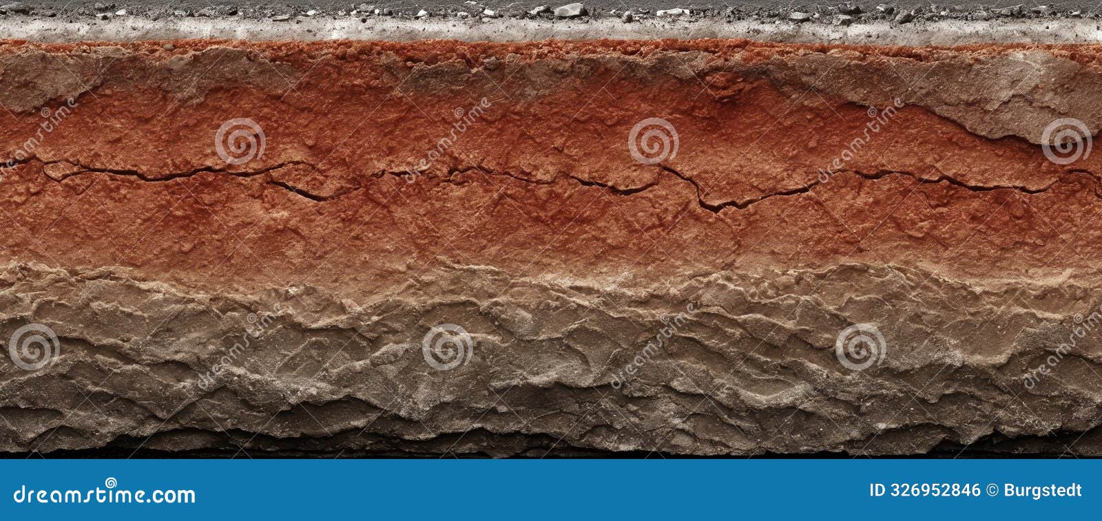 Cross-section through a Soil Layer with Different Colored Sediment ...