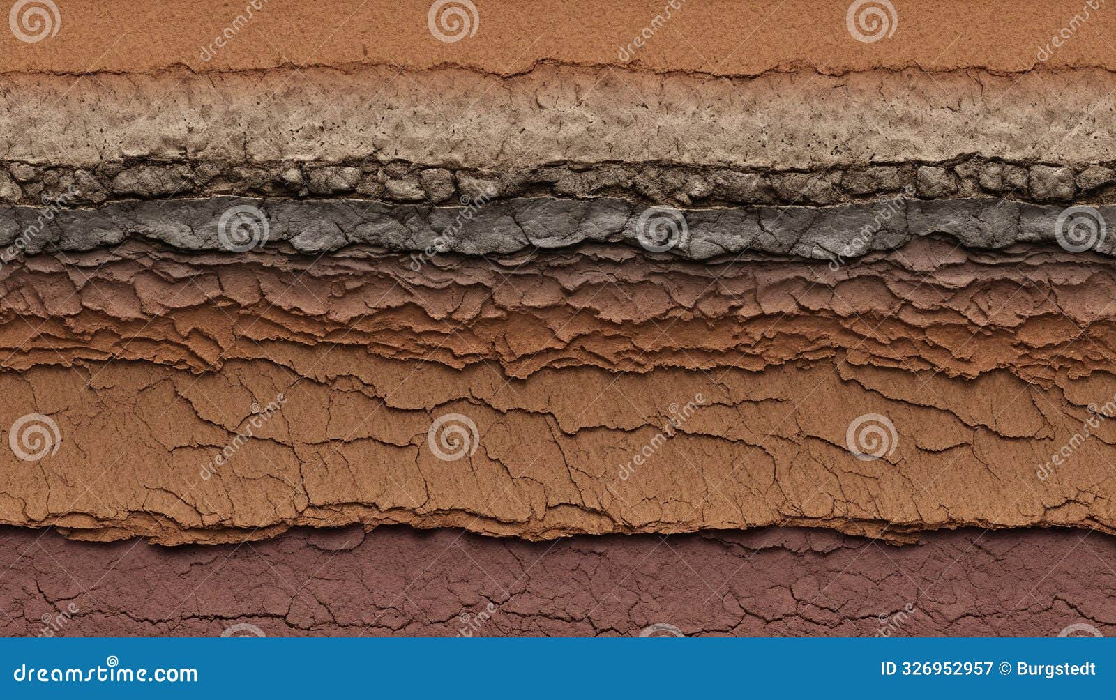 Cross-section through a Soil Layer with Different Colored Sediment ...
