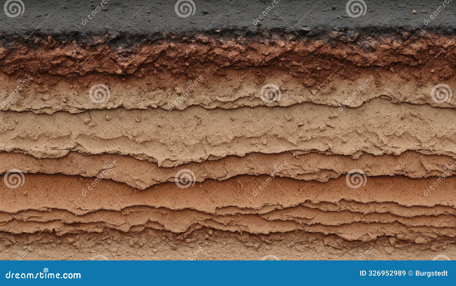 Cross-section through a Soil Layer with Different Colored Sediment ...