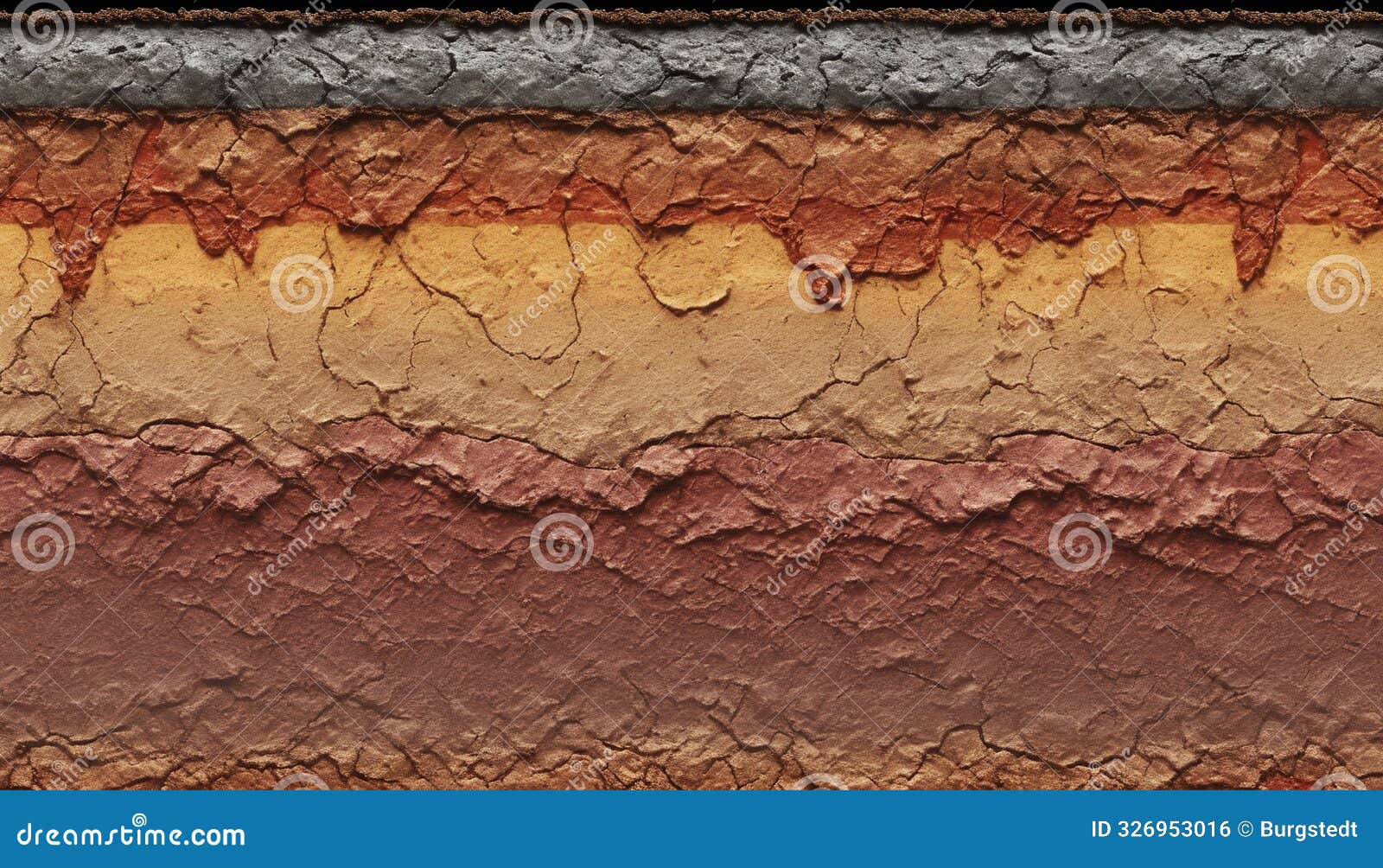 Cross-section through a Soil Layer with Different Colored Sediment ...