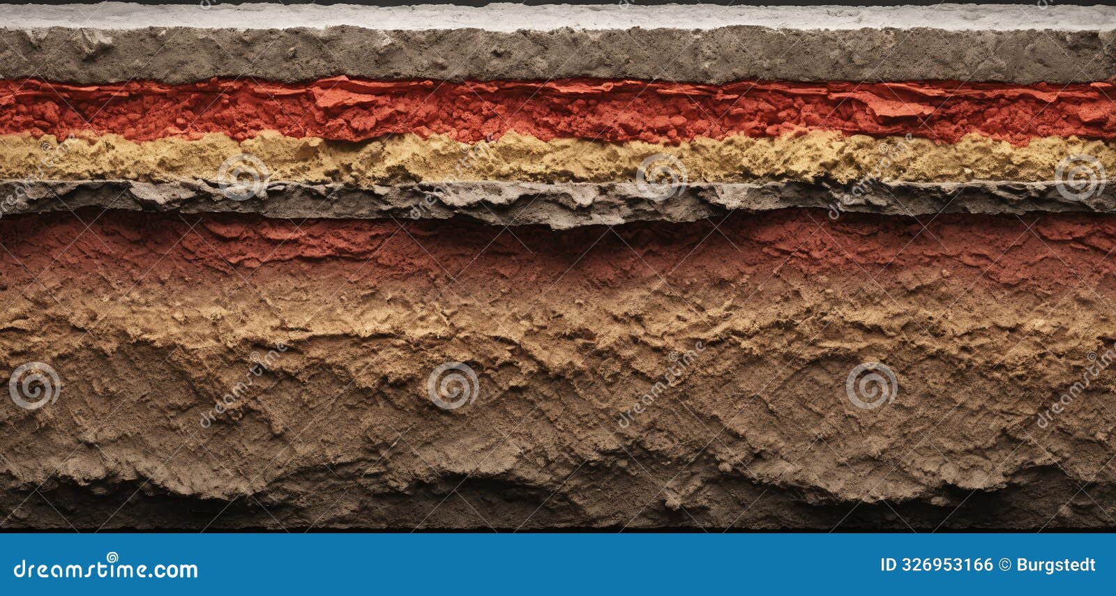 Cross-section through a Soil Layer with Different Colored Sediment ...