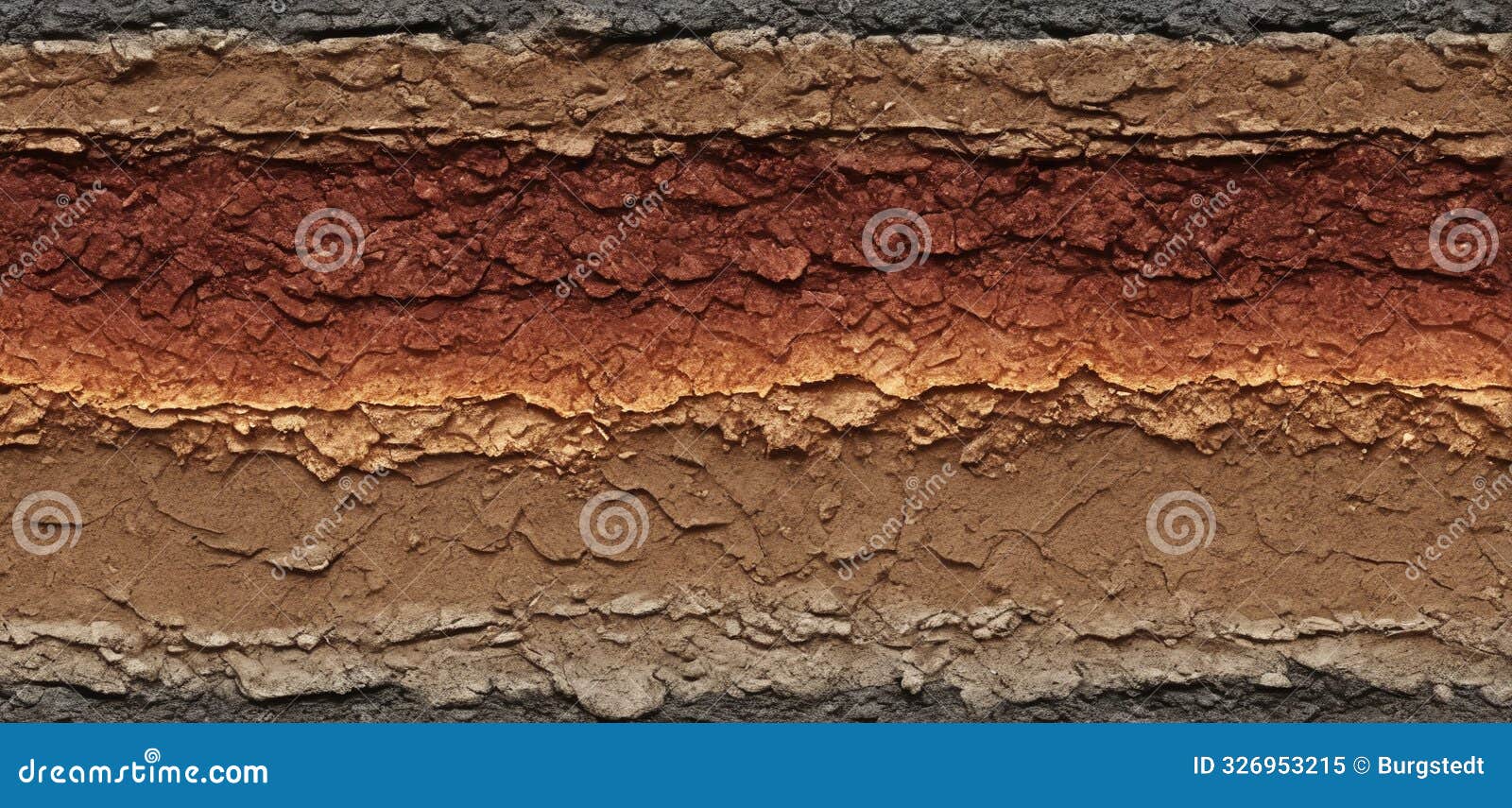 Cross-section through a Soil Layer with Different Colored Sediment ...