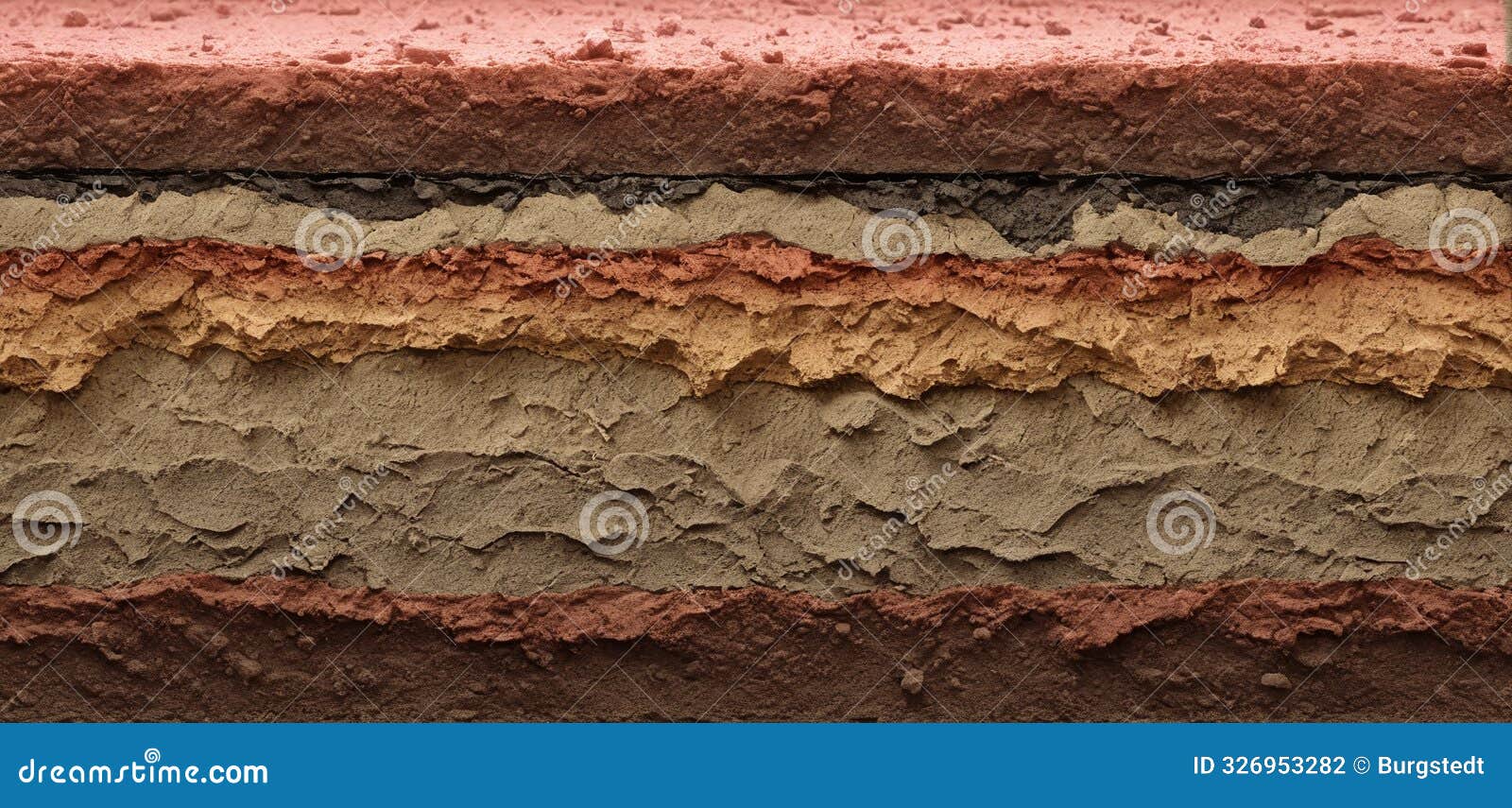 Cross-section through a Soil Layer with Different Colored Sediment ...