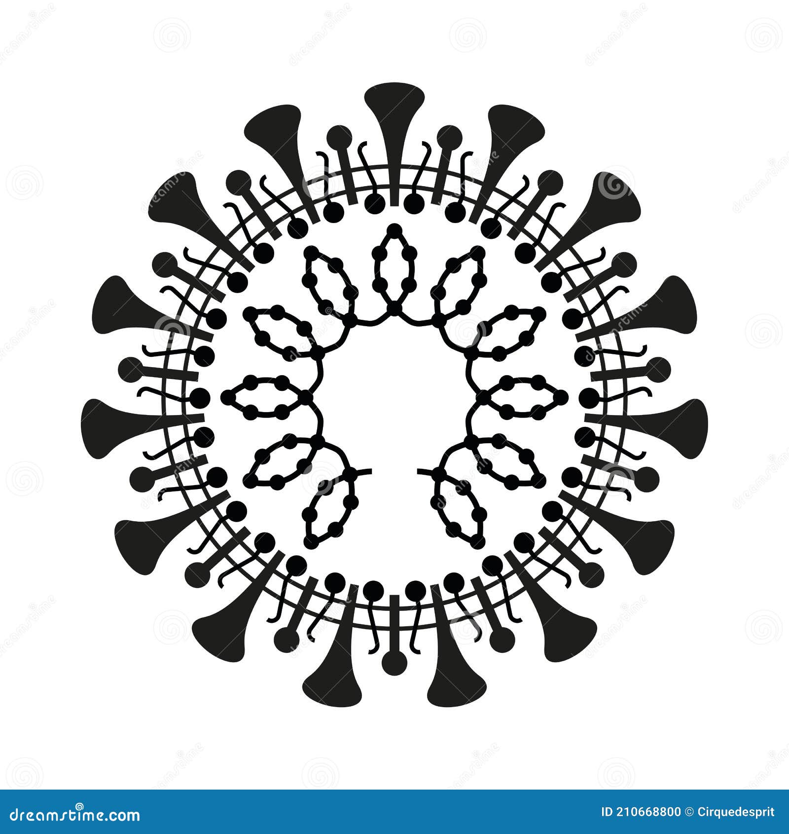 Cross Section, Structure, Components of Covid-19 Corona Virus Stock ...
