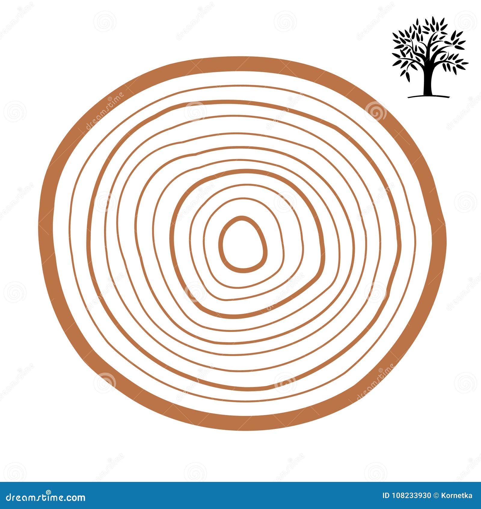 Tree Ring Clipart, Vector Logo Wood Ring. Circle Topography Map Stock ...