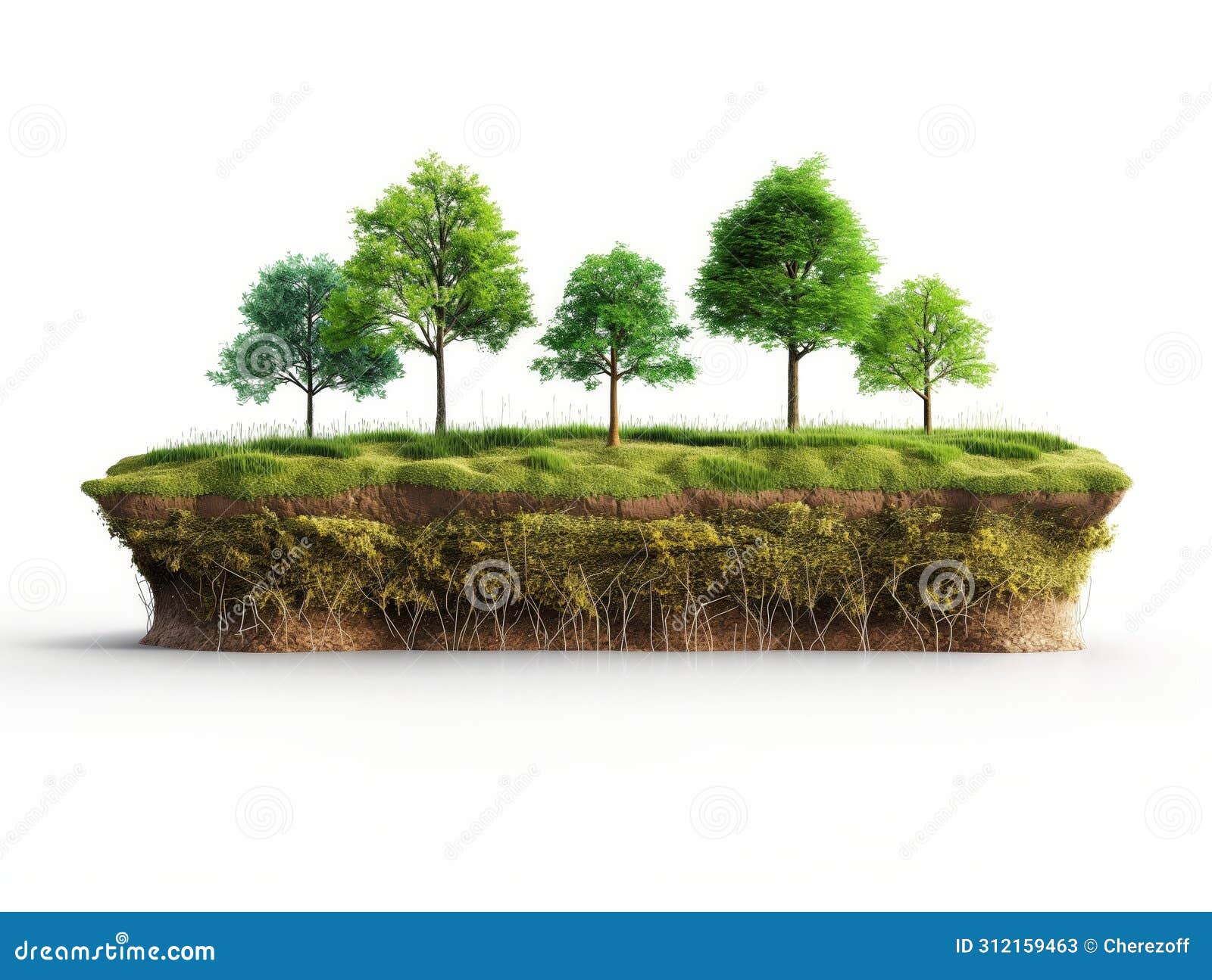 Cross-section of Earth with Trees Stock Image - Image of earth, nature ...
