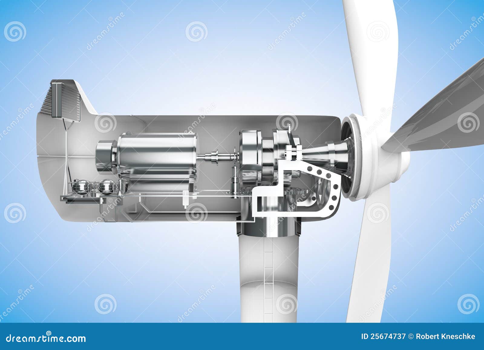 Cross-section of windmill stock illustration. Illustration of friendly ...