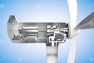 Cross-section of windmill stock illustration. Illustration of friendly ...