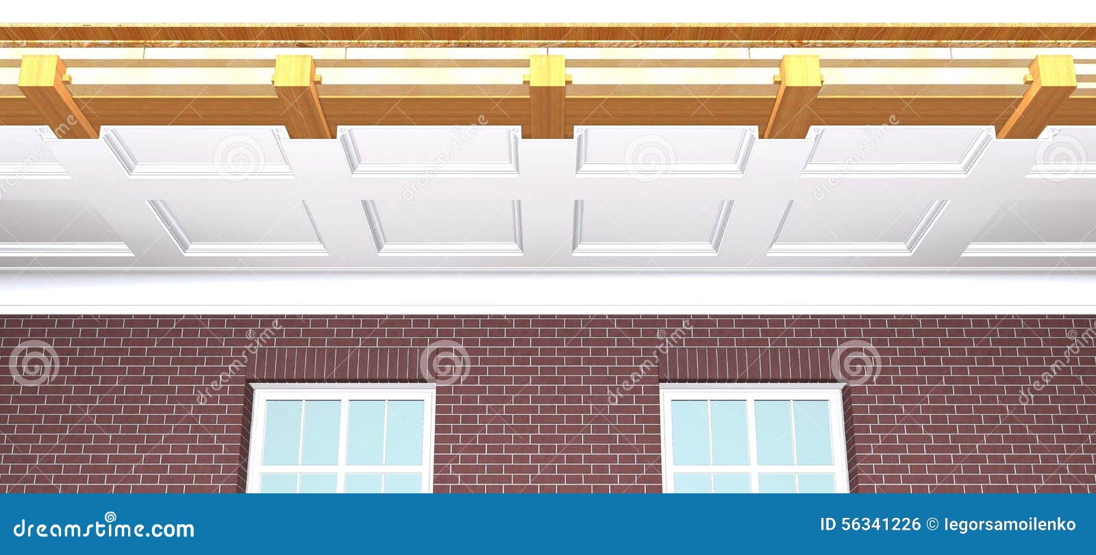 Cross Section of Wooden Overlap Stock Illustration - Illustration of ...
