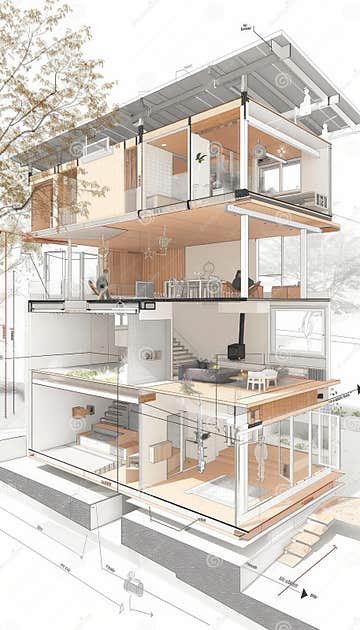 Cross Sectional Diagram of a Passive House with Insulation and Energy ... Cross Sectional Diagram of a Passive House with Insulation and Energy ...