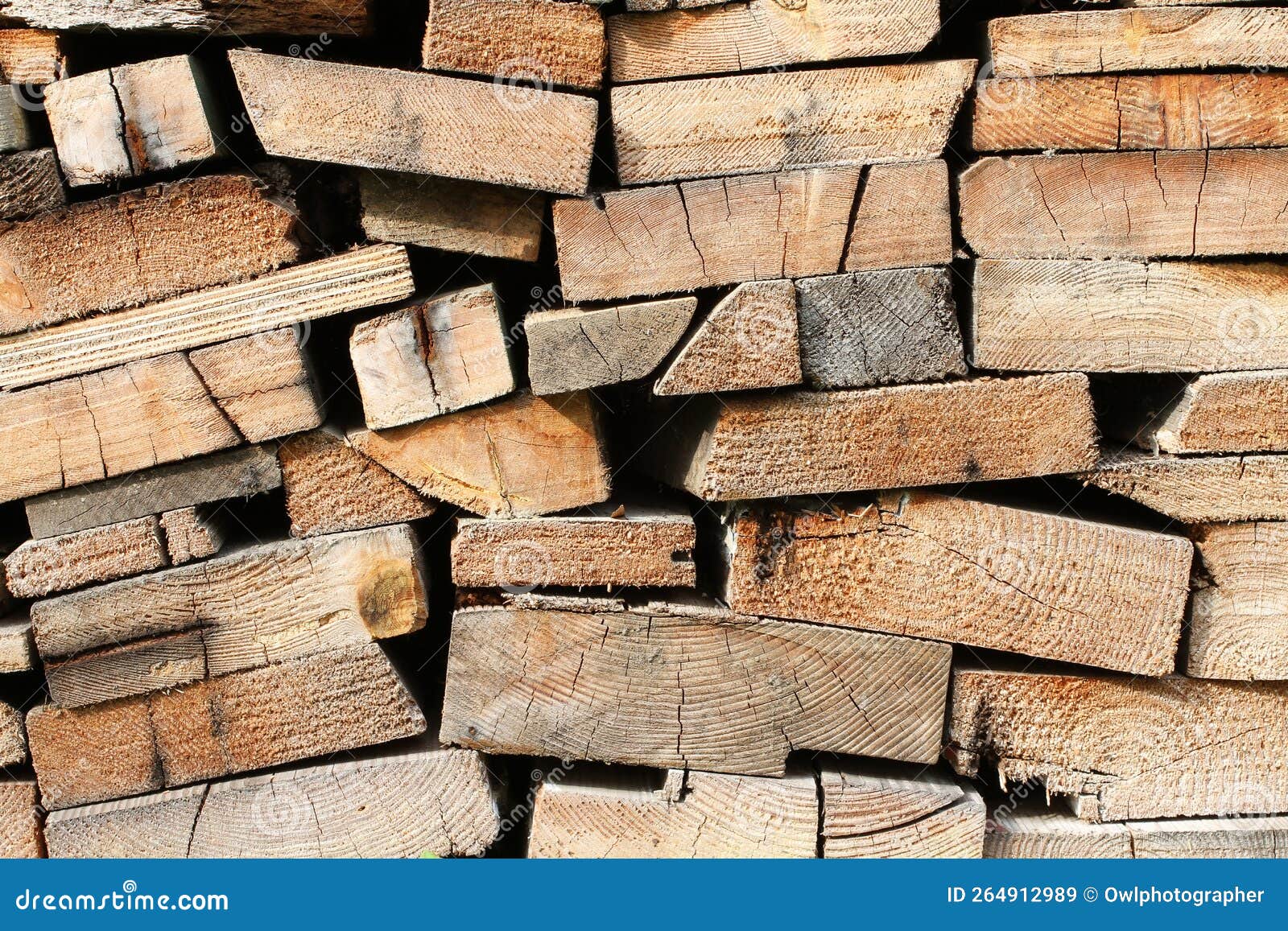 Cross Sections of Different Logs (Stack of Old Sawed Boards Stock Image ...