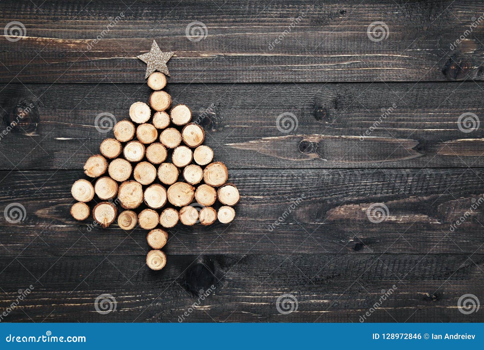Cross Sections in Shape of Christmas Tree Stock Photo - Image of gift ...