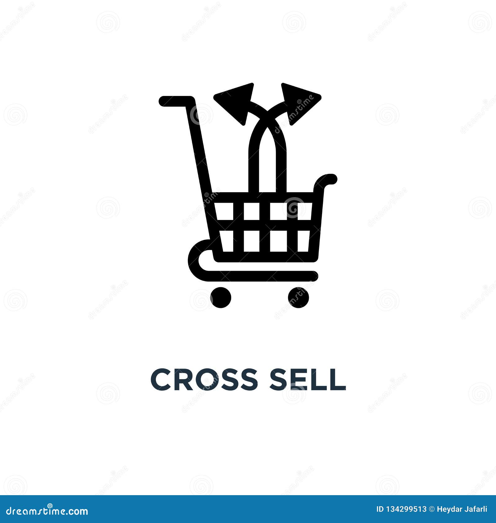 Cross Sell Icon. Cross Sell Concept Symbol Design, Vector Illust Stock ...