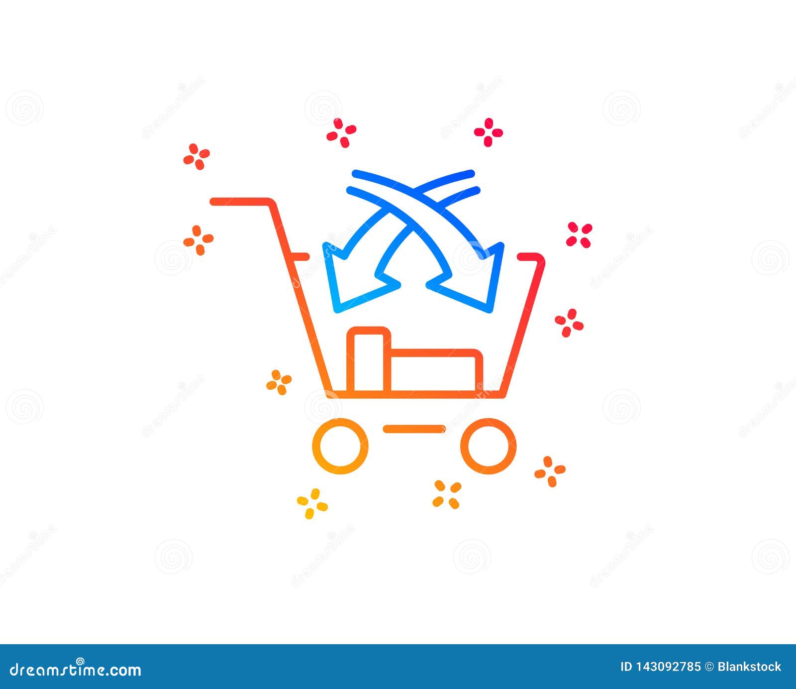Cross Sell Line Icon. Market Retail Sign. Vector Stock Vector ...