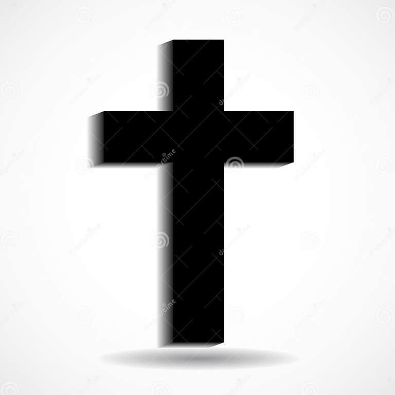 Cross With Shadow Christian Symbol Stock Vector Illustration Of Faith Religion 308978232