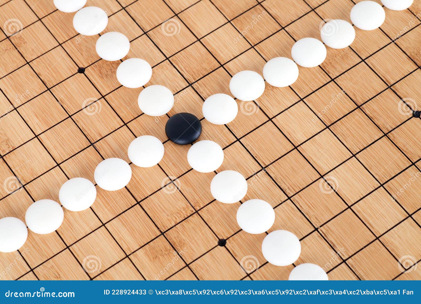 Cross Shape of Black and White Go Pieces Stock Image - Image of signs ...