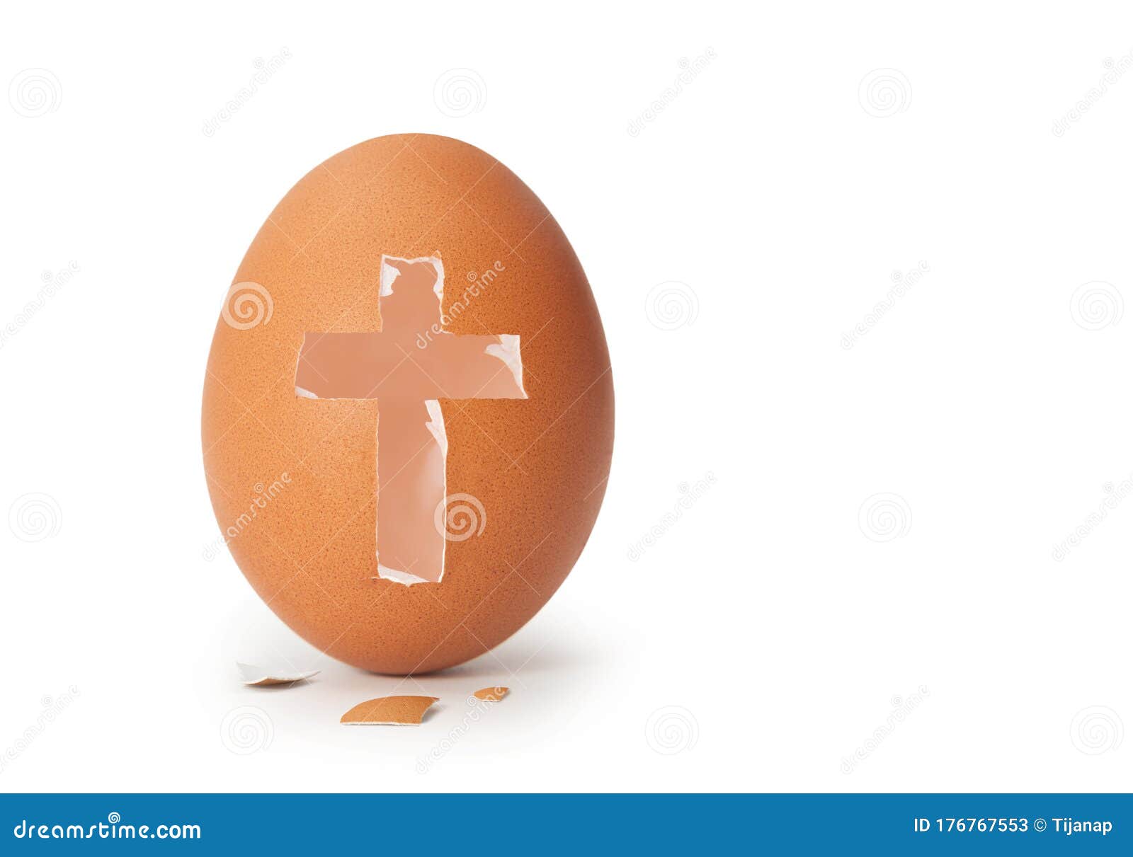 Cross Shape in an Egg Shell; Easter, Conceptual Stock Image - Image of ...