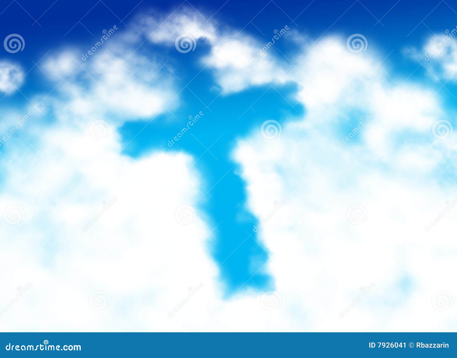 Cross shaped cloud stock illustration. Illustration of face - 7926041