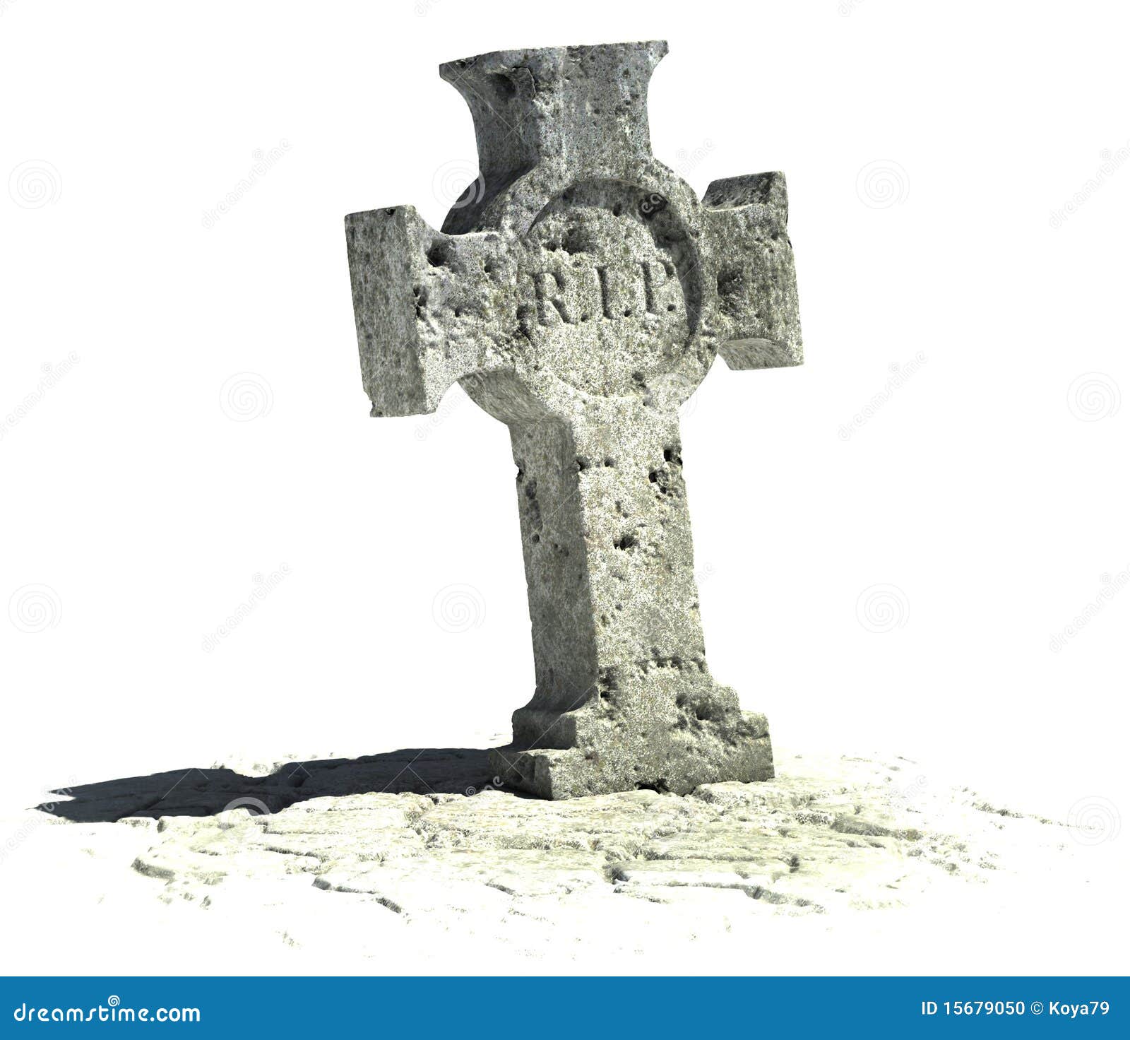 Cross shaped gravestone stock illustration. Illustration of monument ...