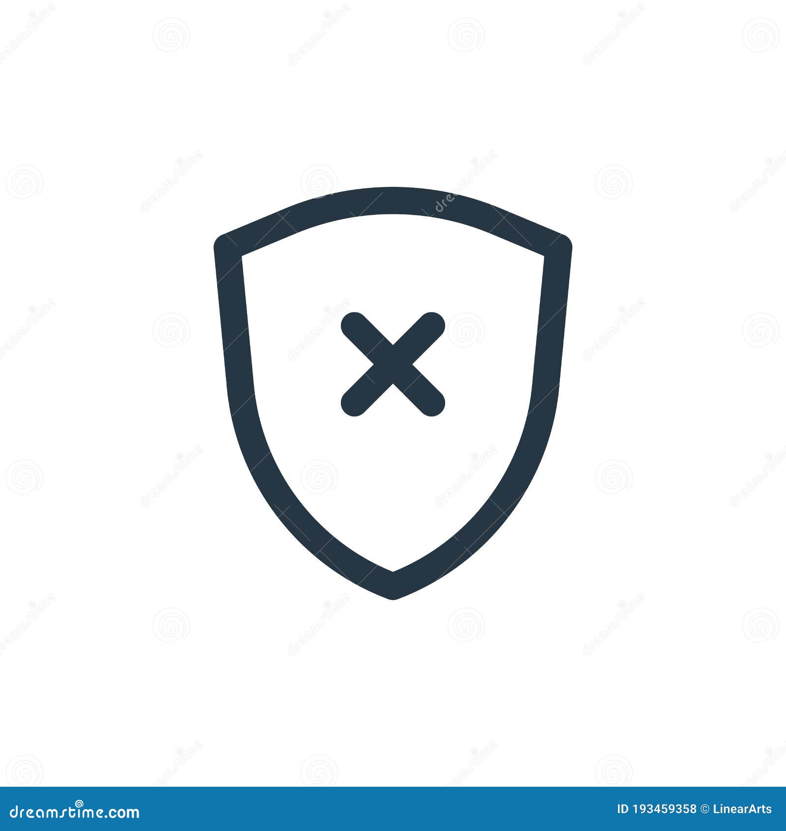 Cross Shield Icon Vector from Interface Concept. Thin Line Illustration ...