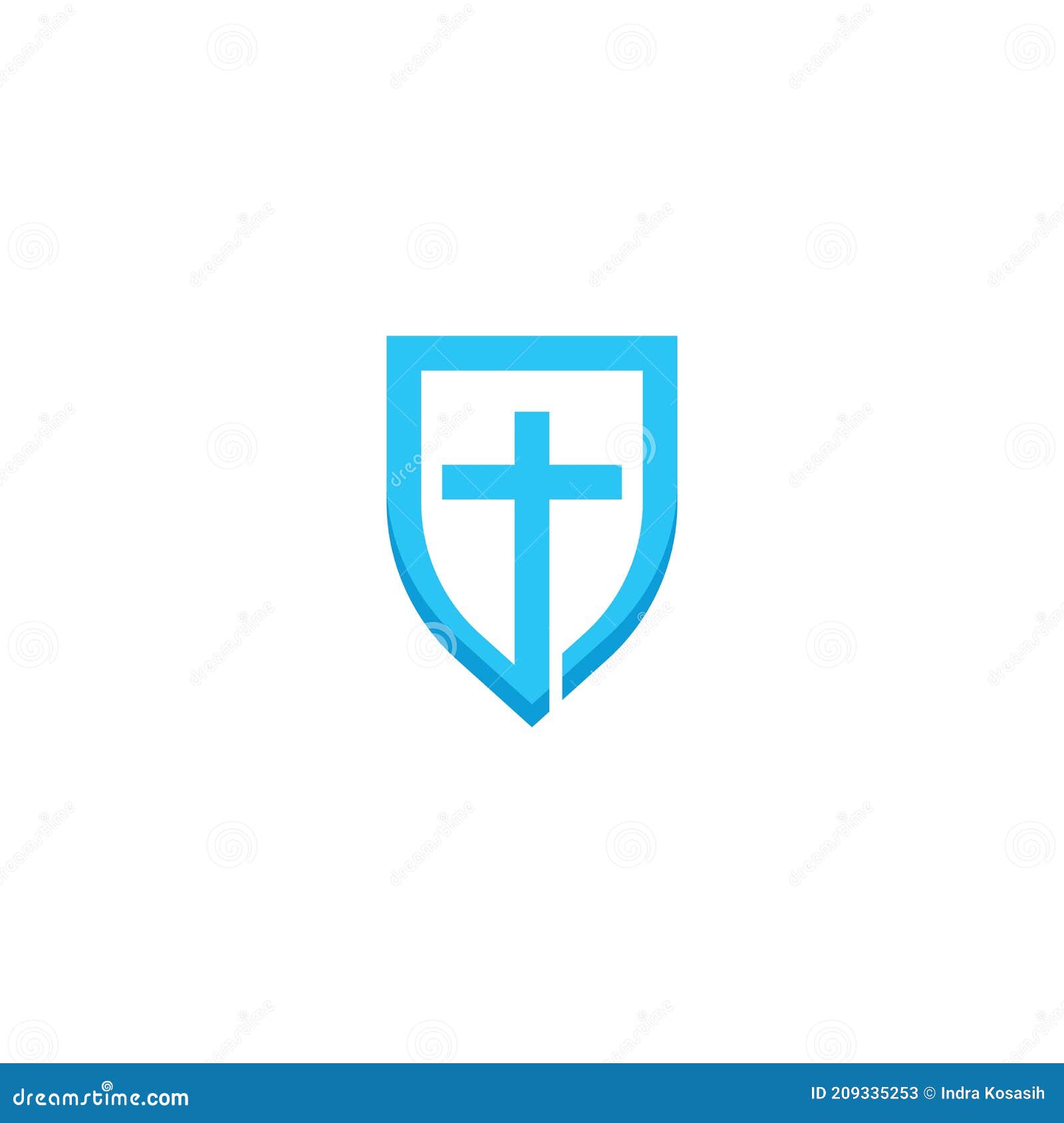 Cross with Shield Logo Vector Icon Illustration Stock Vector ...