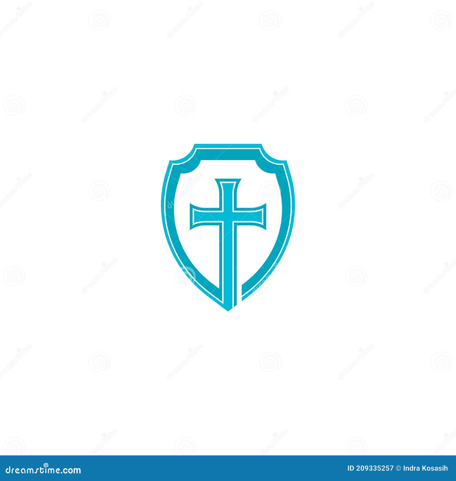 Cross with Shield Logo Vector Icon Illustration Stock Vector ...