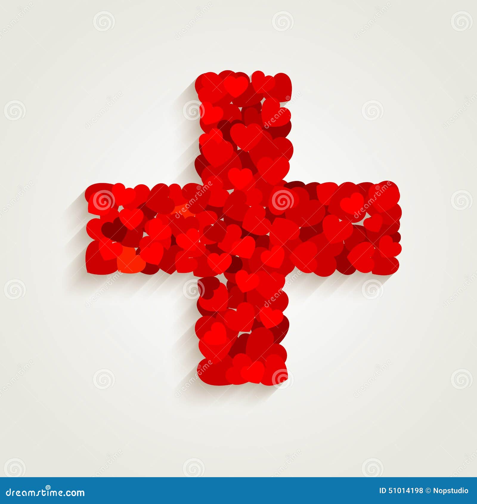 Cross sign heart stock vector. Illustration of doctor - 51014198
