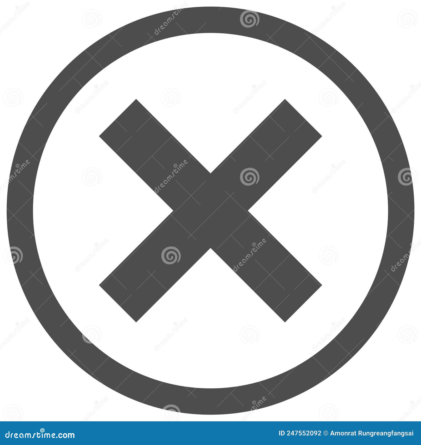 Cross Sign Icon, Prohibition Sign Vector Illustration Stock Vector ...
