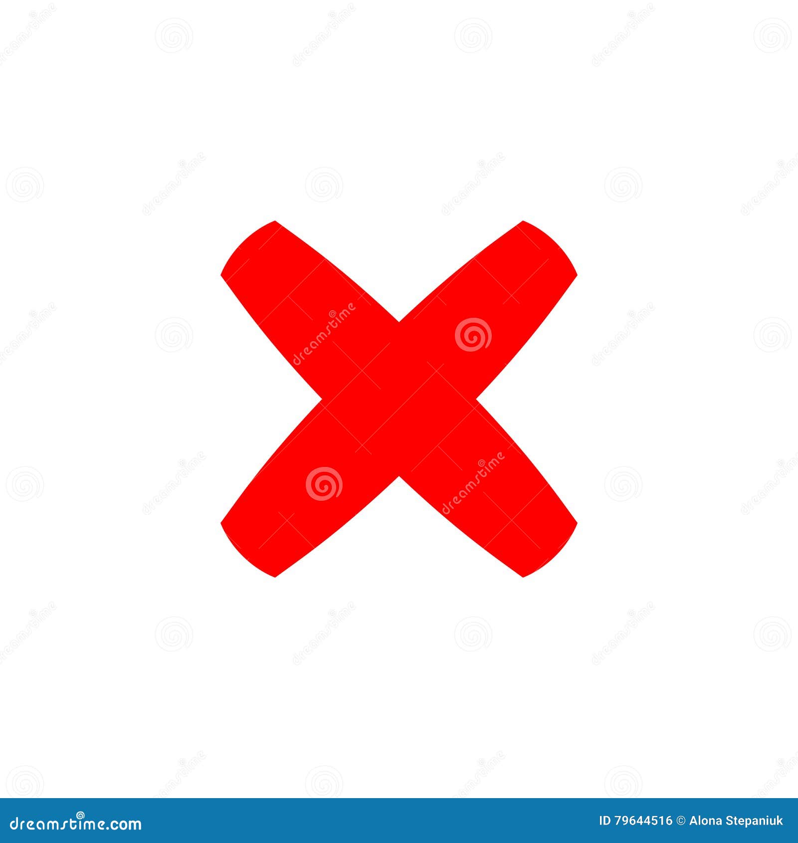 Cross sign red element stock illustration. Illustration of incorrect ...