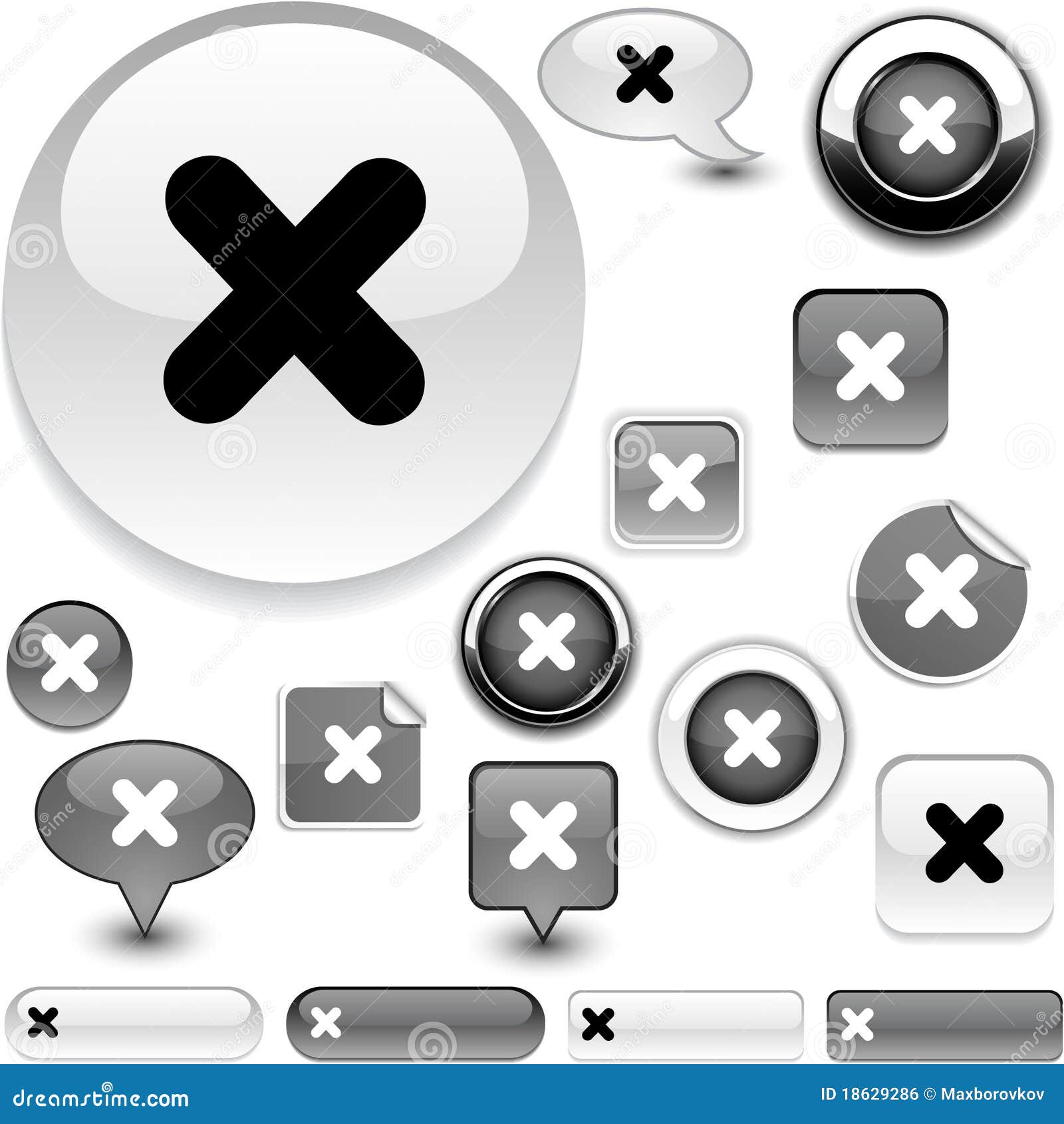 Cross signs. stock vector. Illustration of icon, round - 18629286