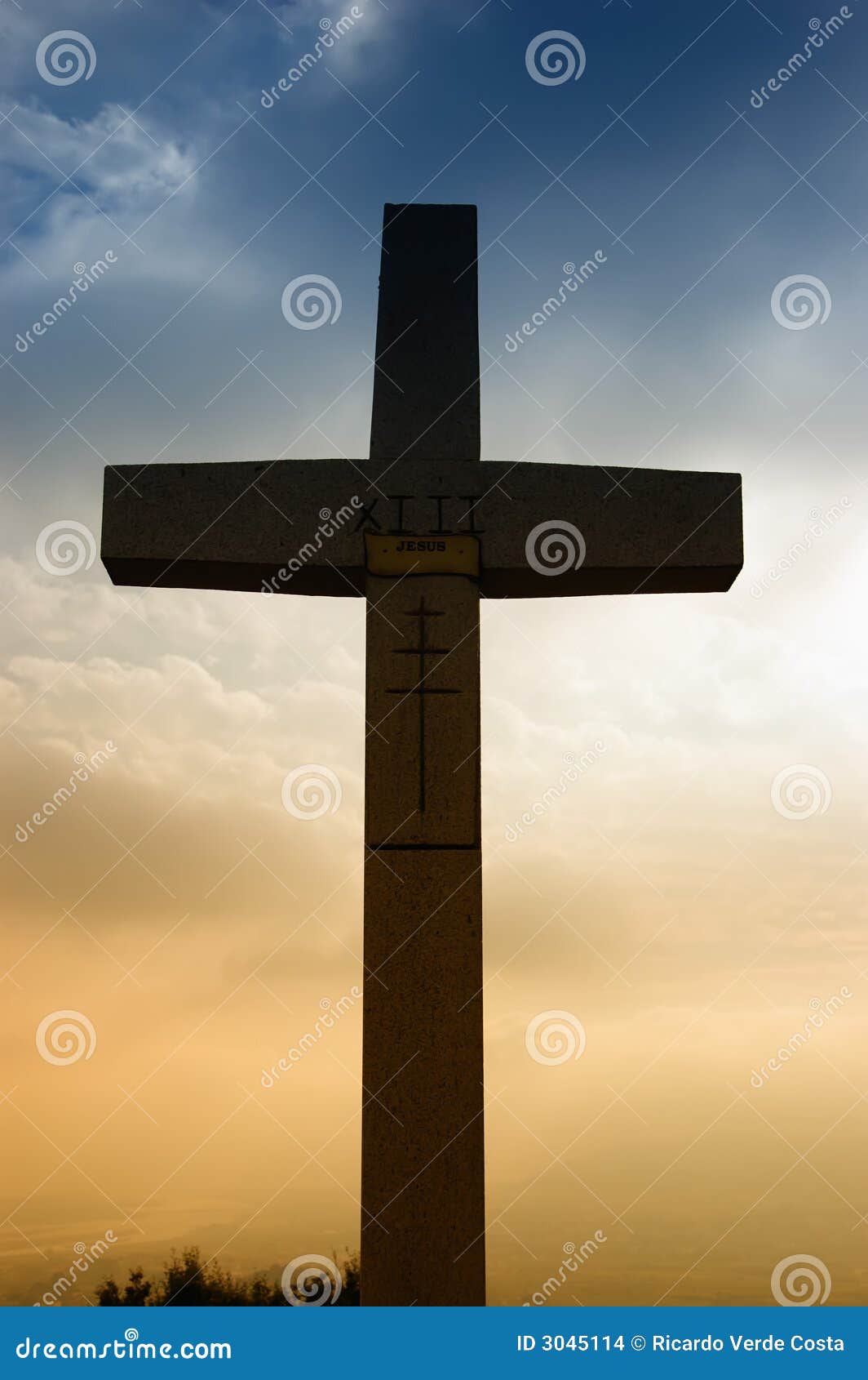 Cross silhouette stock photo. Image of cloudy, conceptual - 3045114