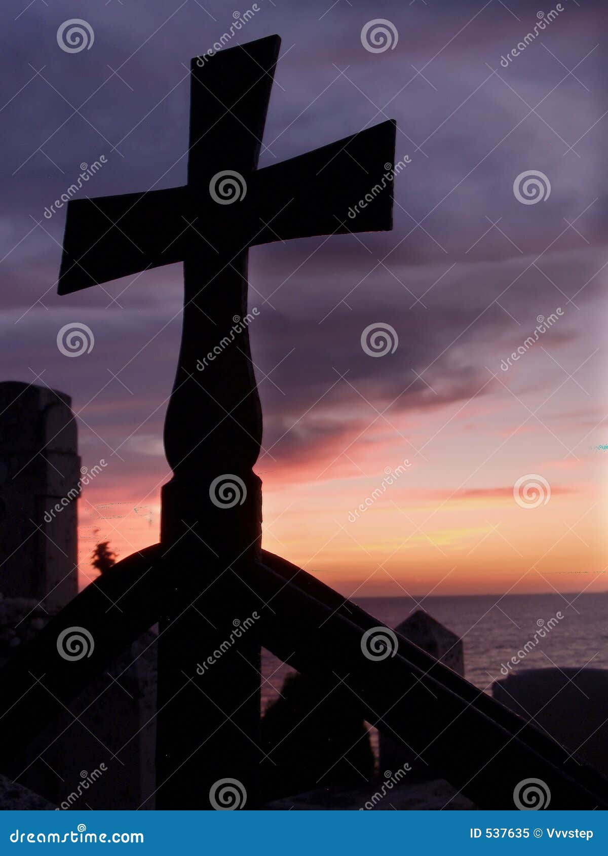 Cross silhouette stock image. Image of markers, headstone - 537635