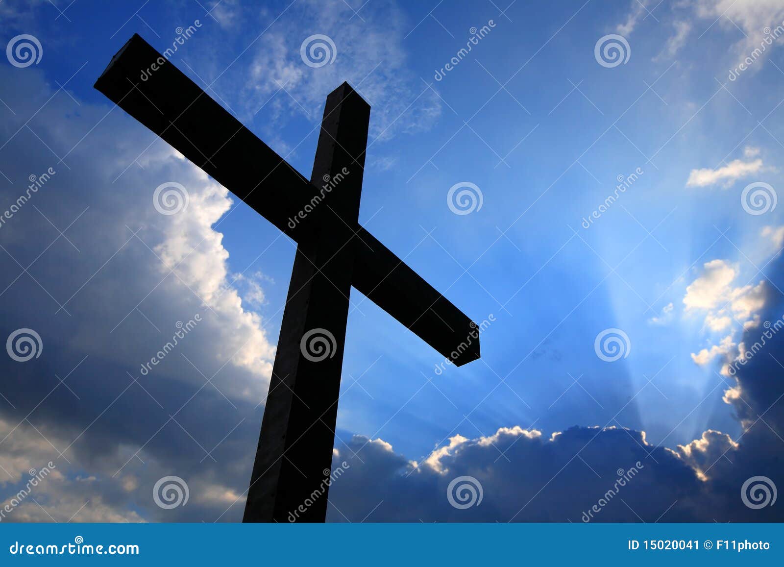 Cross Silhouette and the Clouds Stock Image - Image of cloud, cloudy ...