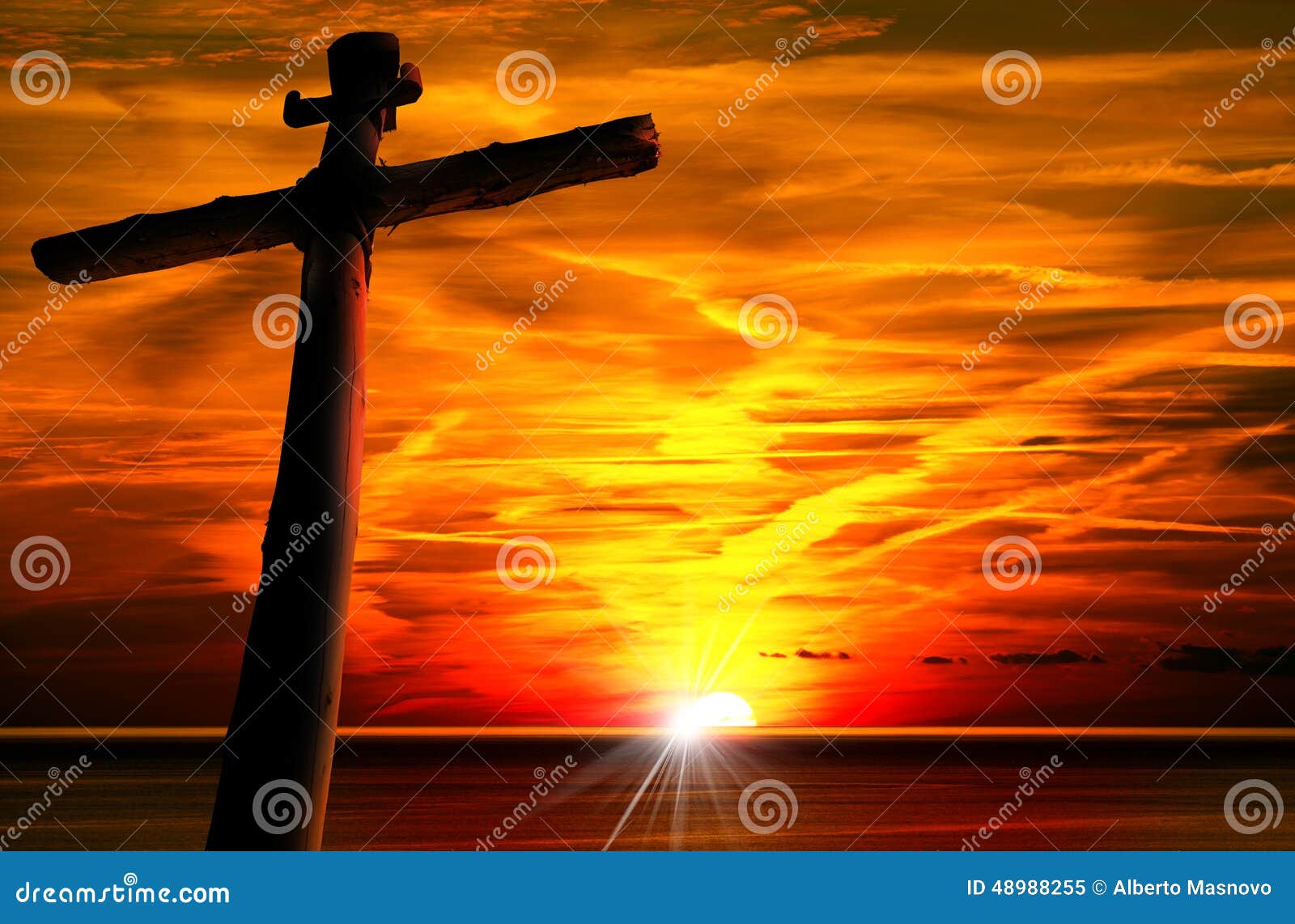 Cross Silhouette at the Sunset Stock Image - Image of dusk, beautiful ...