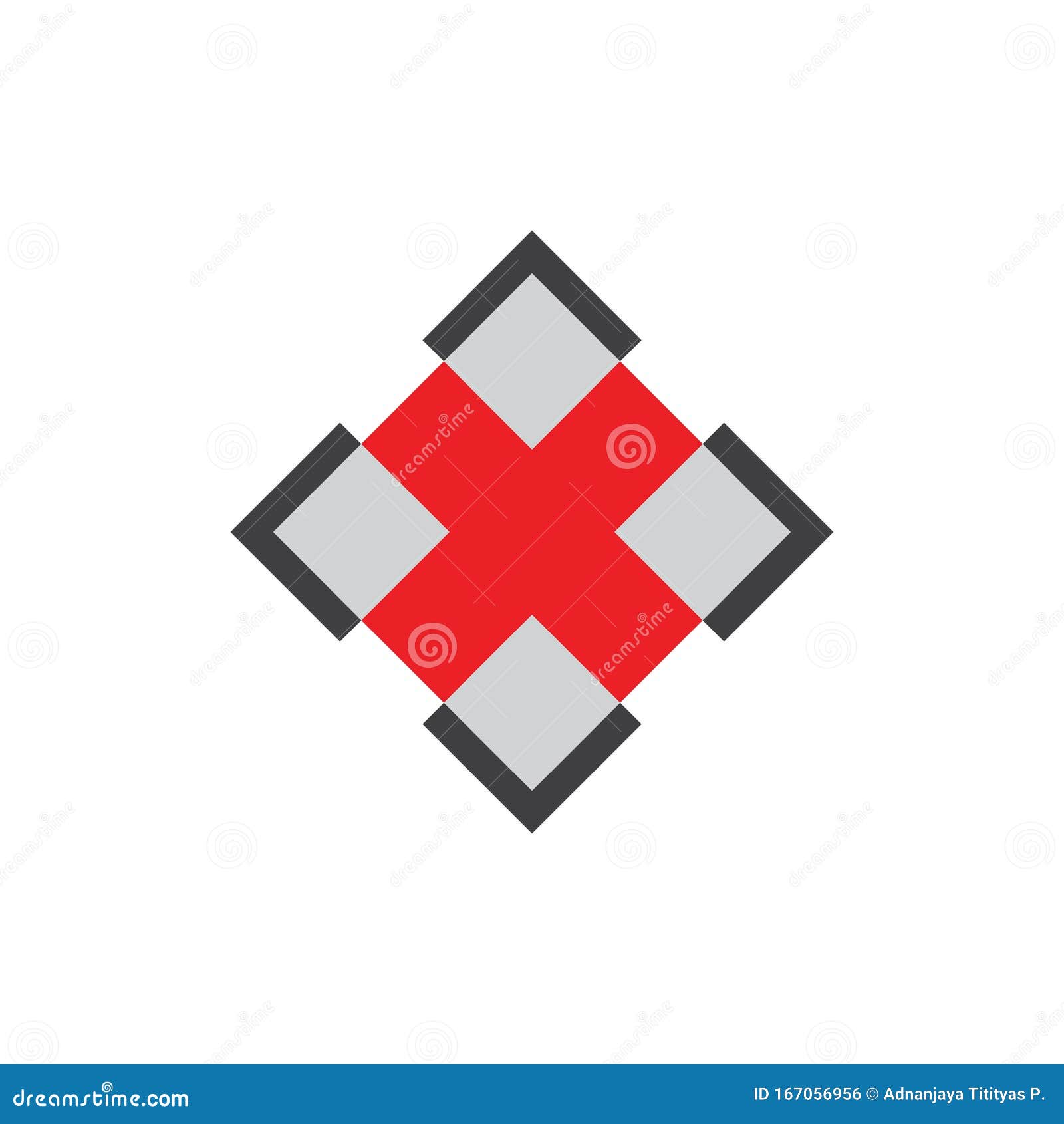 Cross X Simple Square Geometric Design Logo Vector Stock Vector ...
