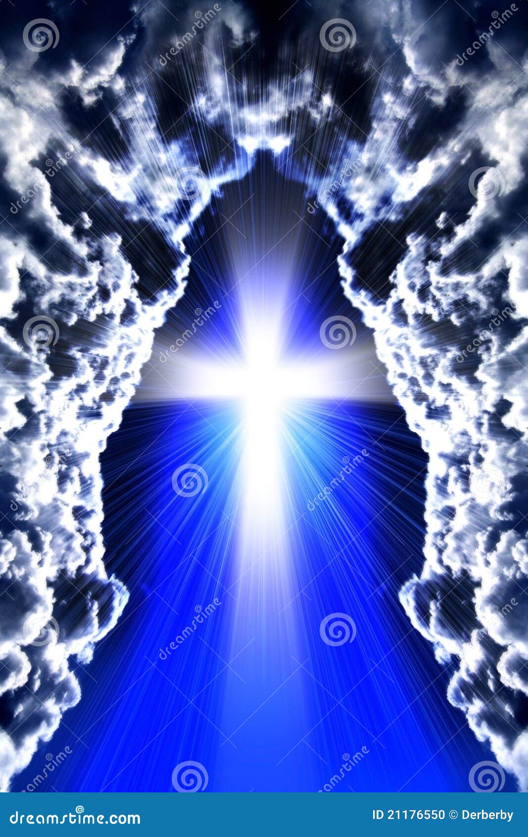 Cross on the sky stock illustration. Illustration of radiance - 21176550