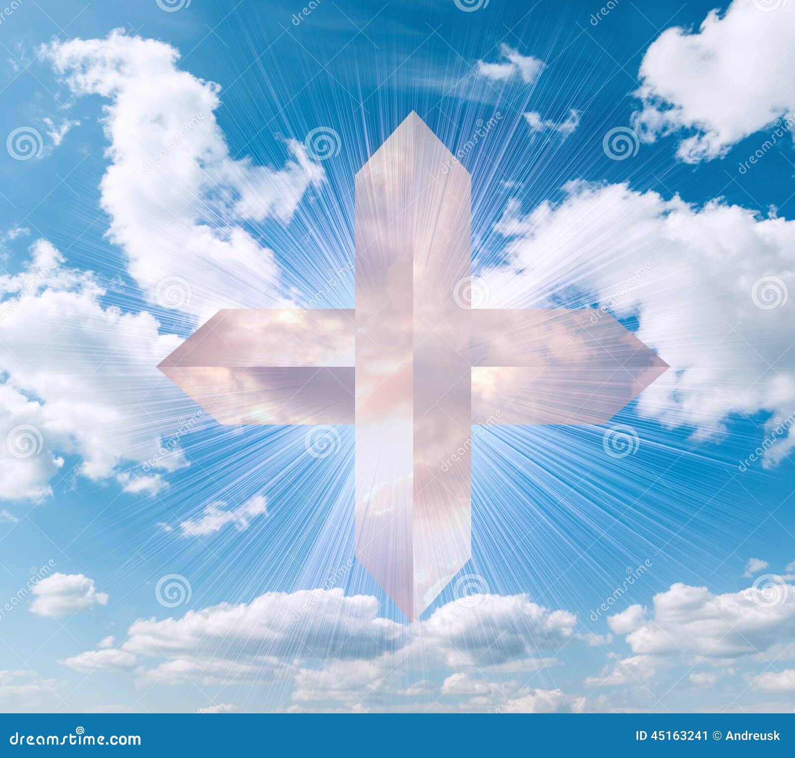 Cross in the sky stock illustration. Illustration of spirituality ...