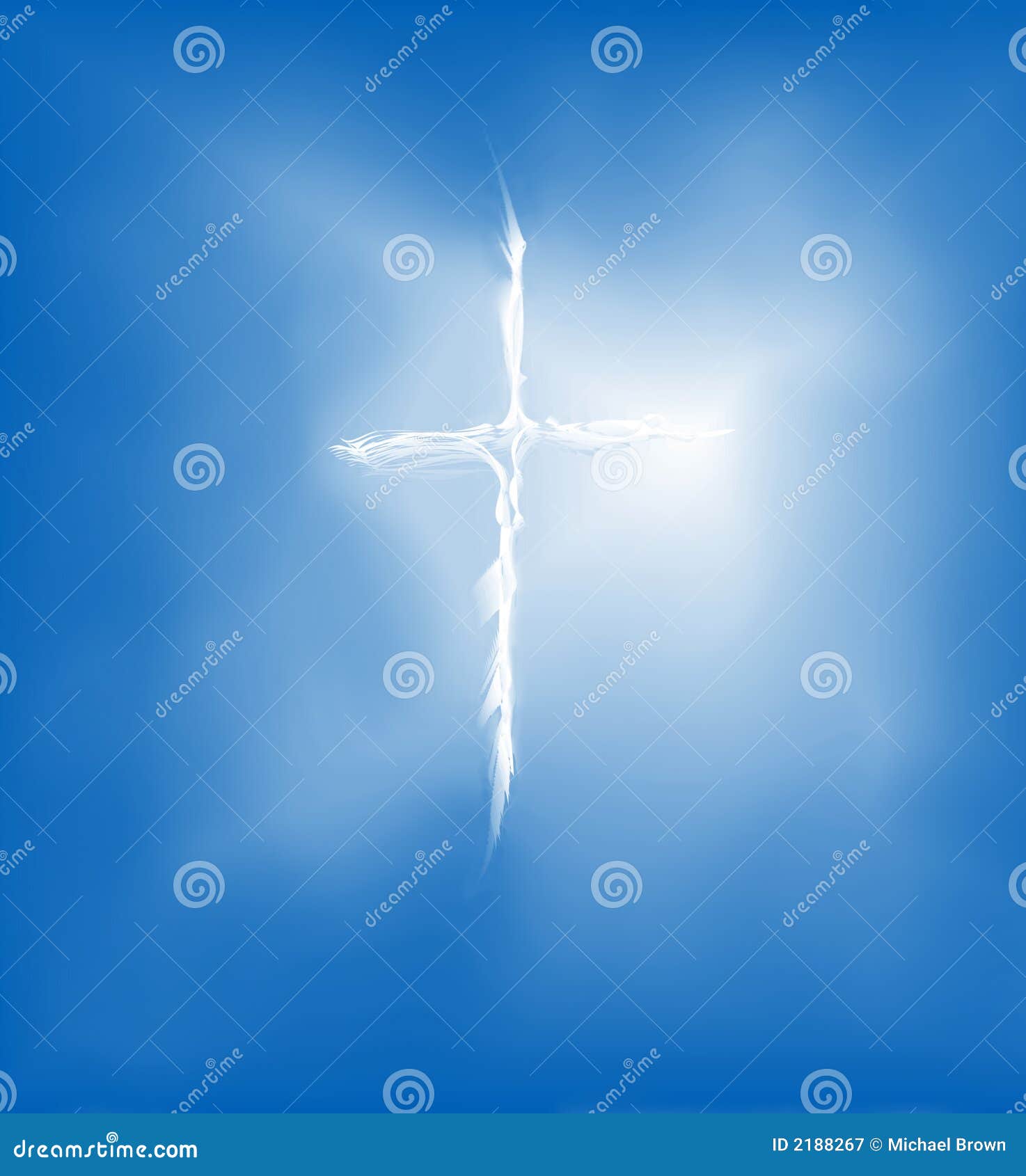 Cross of the Spirit in the Sky Stock Illustration - Illustration of ...